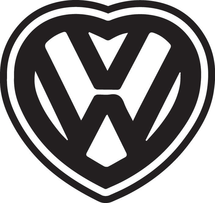 VW Heart Logo Vehicle Graphic 3 lengths available x1off – Claire Else ...