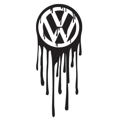 VW Dripping Logo Vehicle Vinyl Graphic | decal | sticker x1 off - 3 si ...